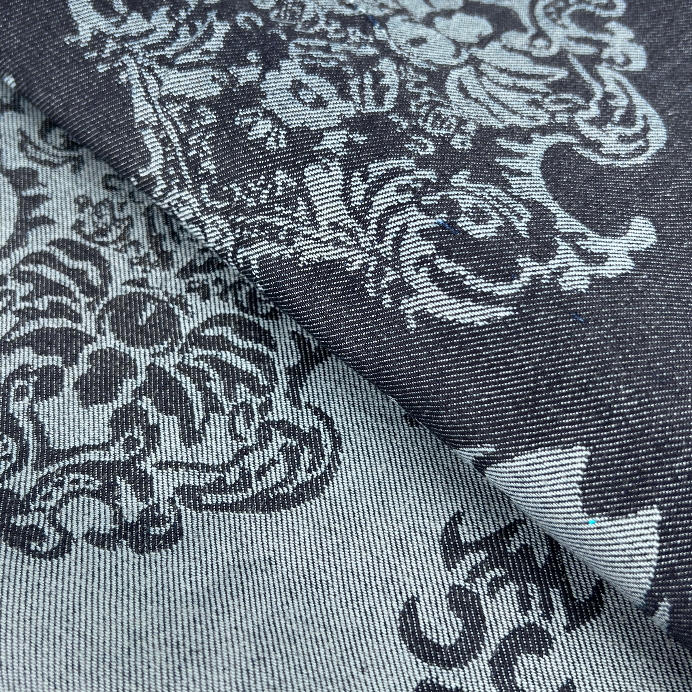 Jacquard Stretch Denim - Floral Demask - Shop by the Yard — Nick Of ...