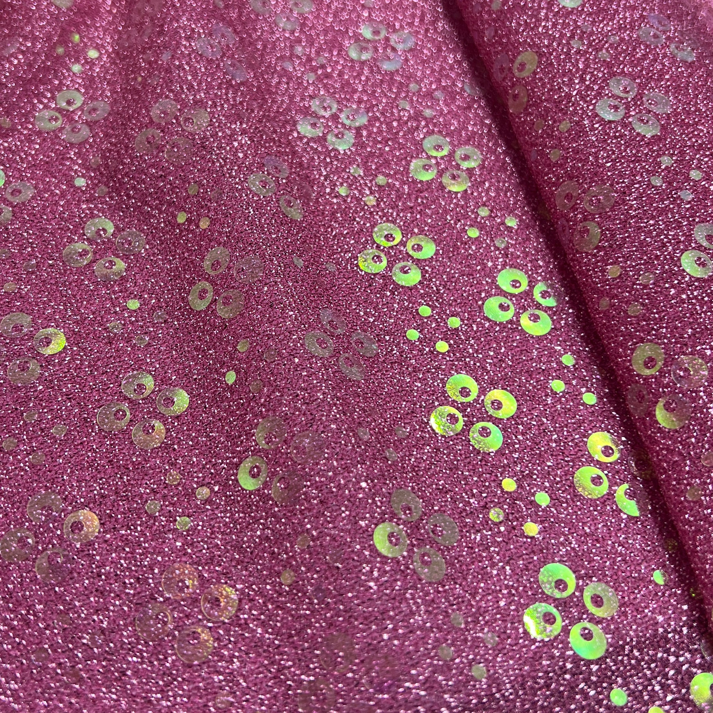 Pink Lurex Tricot with Sequin Fabric, 2-Yard Piece - Nick Of Time Textiles