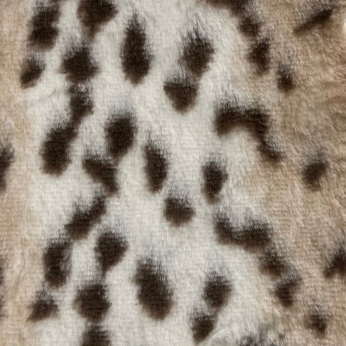 Aspen Snow Leopard | Safari Print Faux Mink (Avg. 50 Yard Roll) — Nick ...